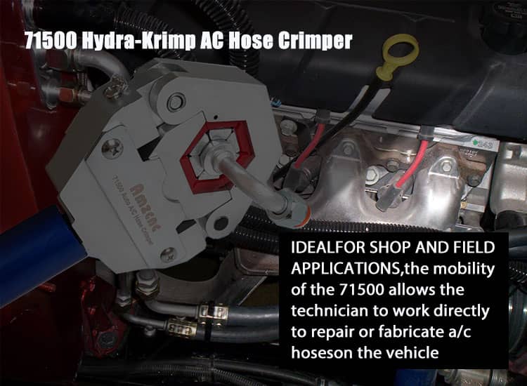71500 Hydraulic A/C Hose Crimper Kit - Handheld Crimping Tool Set with ...